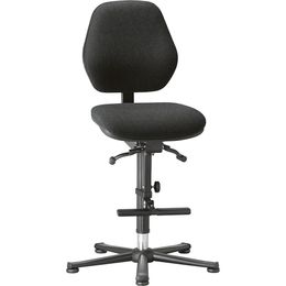 bimos Arbeitsstuhl, Permanentkontakt, mit Gleitern und Aufstieghilfe, Stoffbezug