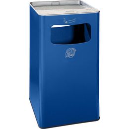 Var Kombiascher, Volumen 96 l, BxHxT 430 x 755 x 430 mm, Stahl, enzianblau