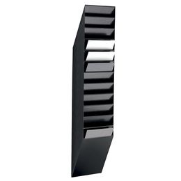 Durable Wandprospektspender, Hochformat, 12 x DIN A4, VE 2 Stk, schwarz