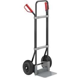 eurokraft pro Sackkarre, schwarz, Schaufel-BxT 280 x 250 mm, verzinkt, Luftbereifung, ab 5 Stk