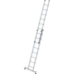 MUNK Anlegeleiter höhenverstellbar, Schiebeleiter, 2-teilig, 2 x 8 Sprossen, mit nivello®-Traverse