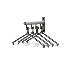 eurokraft pro Kleinwandgarderobe aus Alu, VE 2 Stk, mit 4 Haken und 4 Bügeln