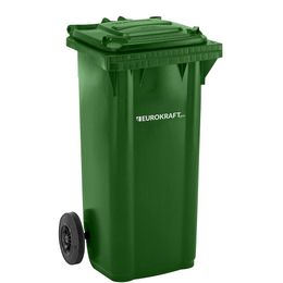 eurokraft pro Mülltonne aus Kunststoff DIN EN 840, Volumen 120 l, BxHxT 505 x 1005 x 555 mm, grün, ab 5 Stk