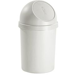 Helit Push-Abfallbehälter aus Kunststoff, Volumen 45 l, HxØ 700 x 400 mm, lichtgrau, VE 2 Stk