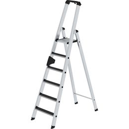 MUNK Stufen-Stehleiter CLIP-STEP, einseitig begehbar, rutschhemmend R13, 6 Stufen