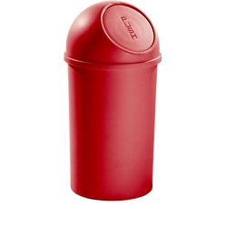 Helit Push-Abfallbehälter aus Kunststoff, Volumen 25 l, HxØ 615 x 315 mm, rot, VE 3 Stk