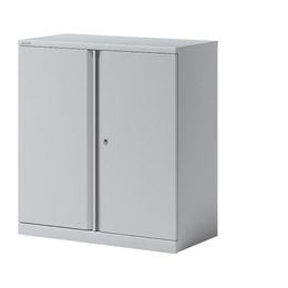 Bisley Flügeltürenschrank ESSENTIALS, 1 Fachboden, 2 Ordnerhöhen, lichtgrau