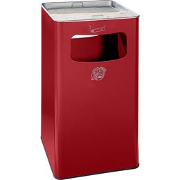 Var Kombiascher, Volumen 96 l, BxHxT 430 x 755 x 430 mm, Stahl, feuerrot