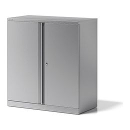 Bisley Flügeltürenschrank ESSENTIALS, 1 Fachboden, 2 Ordnerhöhen, silber