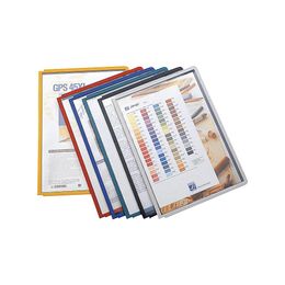 Durable Klarsichttafel mit Profilrahmen, farbig sortiert, VE 10 Stk, für DIN A4, ab 3 VE