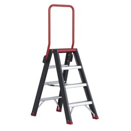 Altrex Sicherheits-Stehleiter, beidseitig begehbar, 2 x 4 Stufen