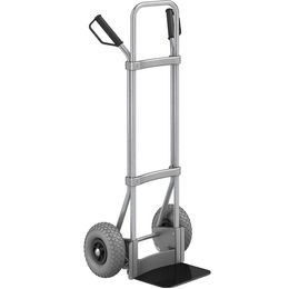 eurokraft pro Sackkarre, verzinkt, Schaufel-BxT 280 x 250 mm, schwarz, PU-Bereifung, ab 5 Stk