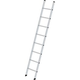 MUNK Anlegeleiter mit Sprossen, Profiausführung, Breite 420 mm, 8 Sprossen, Holm 58 x 25 mm
