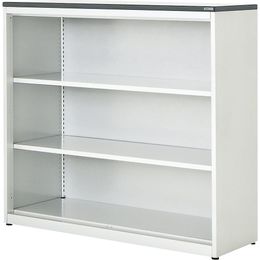 Mauser Kombi-Regal, HxBxT 1180 x 1200 x 432 mm, Kunststoffplatte, 2 Fachböden, reinweiß / weiß