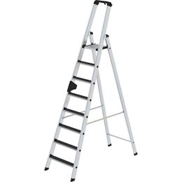 MUNK Stufen-Stehleiter CLIP-STEP, einseitig begehbar, rutschhemmend R13, 8 Stufen