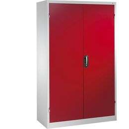 C+P Großraumschrank extrahoch, HxB 1950 x 1200 mm, Tiefe 500 mm, Türe rubinrot