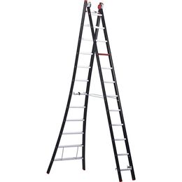 Altrex Mehrzweckleiter NEVADA, 2-teilig, schwarz, 2 x 12 Sprossen