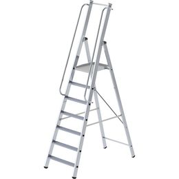 MUNK Alu-Stufenstehleiter, einseitig begehbar, 7 Stufen