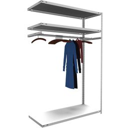 hofe Garderoben-Regal-Schraubsystem, HxBxT 2000 x 1300 x 600 mm, Anbauregal