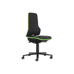 bimos NEON Arbeitsdrehstuhl ESD, Rollen, Permanentkontakt, Stoff, Flexband grün