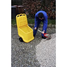 eurokraft basic Streuwagen, ideal für Schüttgut, Inhalt 75 l, gelb, ab 3 Stk