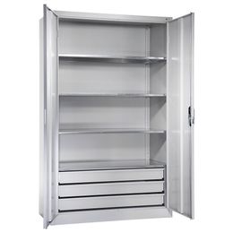 C+P Großraumschrank extrahoch, HxB 1950 x 1200 mm, Tiefe 600 mm, Türe lichtgrau