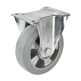 Proroll Elastik-Vollgummi-Reifen, grau, Rad-&Oslash; x Breite 160 x 50 mm, Bockrolle
