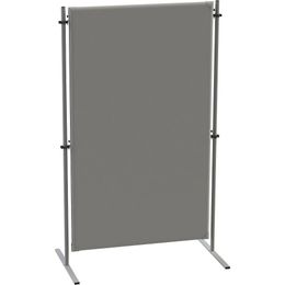 eurokraft pro Akustik-Trennwand, Textil, Grundelement, BxT 1000 x 650 mm, grau