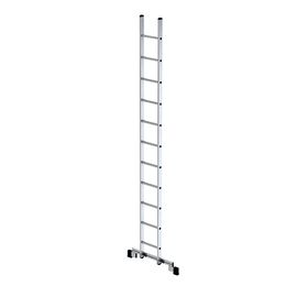 MUNK Anlegeleiter mit Sprossen, Breite 350 mm, Holm 58 x 25 mm, 11 Sprossen, mit Traverse