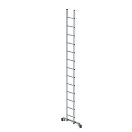 MUNK Anlegeleiter mit Sprossen, Breite 350 mm, Holm 58 x 25 mm, 13 Sprossen, mit Traverse