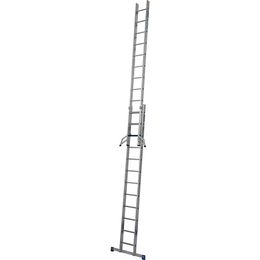 Krause Profi-Schiebeleiter STABILO + S, Stufen-Sprossen-Kombination, 2 x 12 Stufen/Sprossen