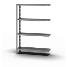 eurokraft pro Schraubregal, Bauart leicht, verzinkt, Regalhöhe 1500 mm, Bodenbreite 1000 mm, Tiefe 300 mm, Anbauregal