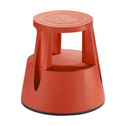 Twinco Rollhocker aus bruchsicherem Kunststoff, Tragfähigkeit 150 kg, rot, ab 10 Stk