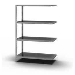 eurokraft pro Schraubregal, Bauart leicht, verzinkt, Regalhöhe 1500 mm, Bodenbreite 1000 mm, Tiefe 500 mm, Anbauregal