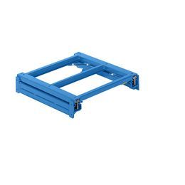 LISTA Auszugrahmen, BxT 1290 x 1260 mm, Fachlast 800 kg, 100% ausziehbar, lichtblau