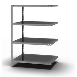 eurokraft pro Schraubregal, Bauart leicht, verzinkt, Regalhöhe 1500 mm, Bodenbreite 1000 mm, Tiefe 800 mm, Anbauregal