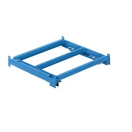 LISTA Auszugrahmen, BxT 1290 x 1260 mm, Fachlast 800 kg, 65% ausziehbar, lichtblau