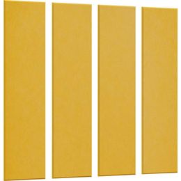 eurokraft basic Akustik-Wandplatte, HxB 1200 x 300 mm, VE 4 Stk, gelb, ab 10 VE