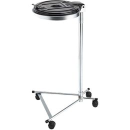 Müllsackständer, für Volumen 120 l, 4-Rad-Fahrgestell, verzinkt, Kunststoffdeckel kaiserkraft