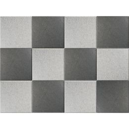 eurokraft basic Akustik-Wandfliese, HxB 300 x 300 mm, je 6 x hellgrau, dunkelgrau, VE 12 Stk