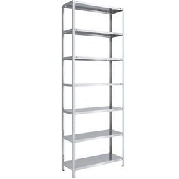 eurokraft pro Schraubregal, Bauart leicht, verzinkt, Regalhöhe 3000 mm, Bodenbreite 1000 mm, Tiefe 500 mm, Grundregal