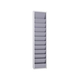 EICHNER Planungstafel, mit 10 Schienen, einreihig, HxBxT 1280 x 315 x 74 mm, grau
