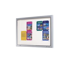 eurokraft pro Schaukasten, Alu-Rahmen, f&uuml;r innen und au&szlig;en, Kapazit&auml;t 2 DIN A4-Blatt, HxBxT 410 x 530 x 50 mm, Rahmen eckig