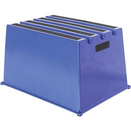 Twinco Kunststoff-Tritt mit rutschfesten Stufen, Traglast 150 kg, 1 Stufe, blau, ab 2 Stk