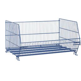 Stapelkorb, zerlegbar, LxBxH 970 x 640 x 400 mm, enzianblau kaiserkraft