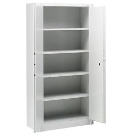 C+P Feuergeschützter Stahlschrank, gemäß DIN 4102, HxBxT 1950 x 930 x 500 mm, lichtgrau
