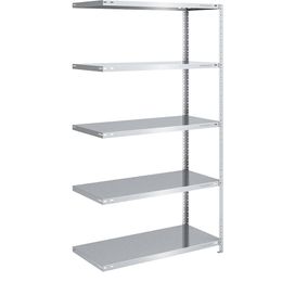 eurokraft pro Schraubregal, Bauart leicht, verzinkt, Regalhöhe 2000 mm, Bodenbreite 1000 mm, Tiefe 600 mm, Anbauregal