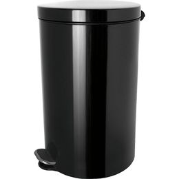 Helit Silberionen-Tretabfallsammler, mit Kunststoff Inneneimer, Volumen 20 l, schwarz