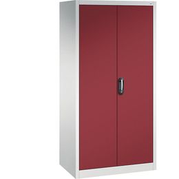 C+P ACURADO Universalschrank, BxT 930 x 600 mm, lichtgrau / rubinrot