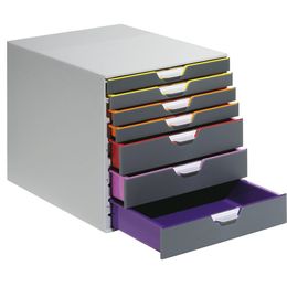 Durable Schubladenbox VARICOLOR®, HxBxT 292 x 280 x 356 mm, 7 Schubladen, grau